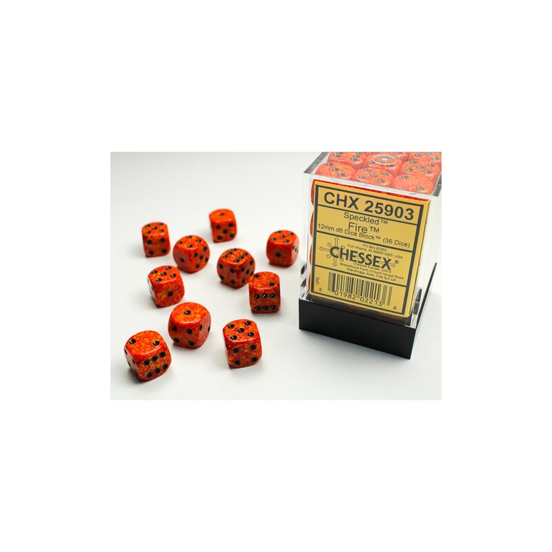 Chessex: Speckled® 12mm d6 Fire Dice Block™ (36 dice), 7,99