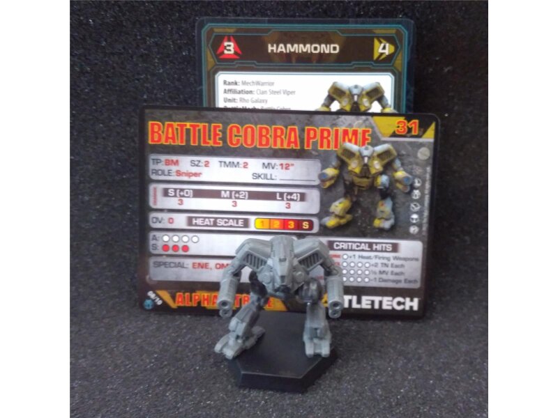 Solo Mech: Clan 40T Battle Cobra Prima/A, 8,00