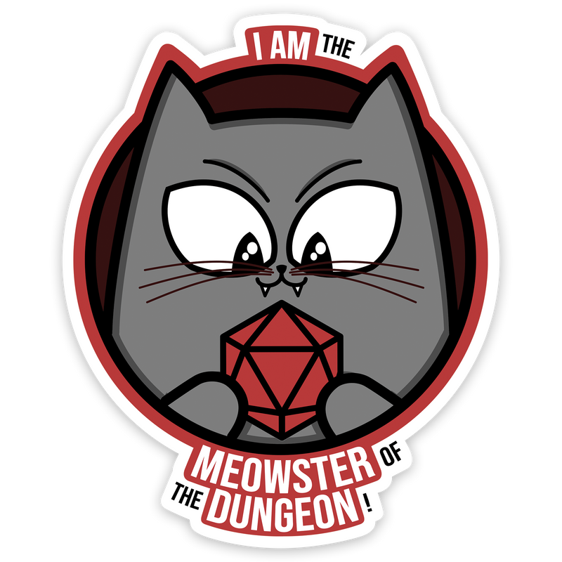 Meowster of the Dungeon Sticker, 3,80